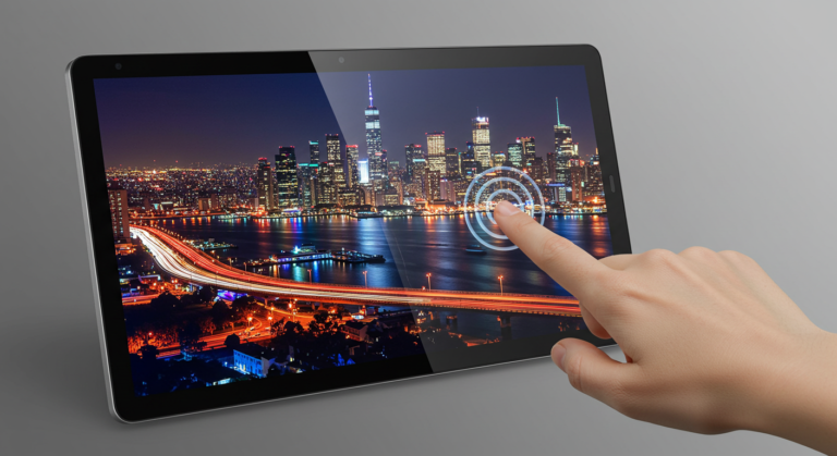 What is touch response time and why is it important for LCD touchscreens?