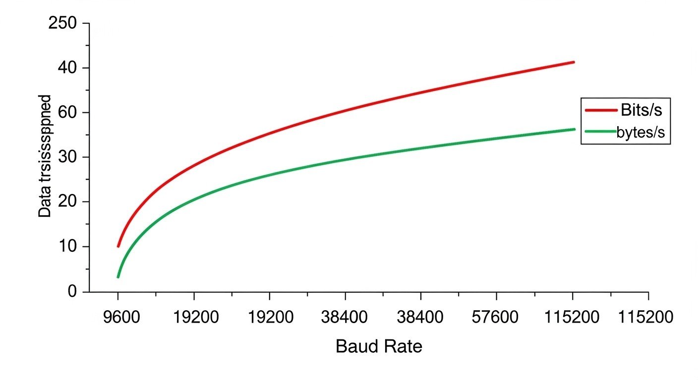 How Does Baud Rate Affect Monochrome LCD Data Transmission?
